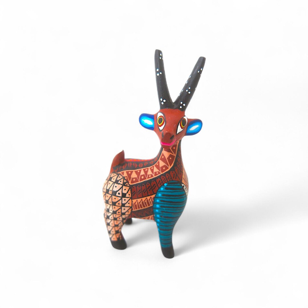 4,00 "Ziegenfiguren, Alebrije-Ziege, anpassungsfähige Tiere, gehörnte ...