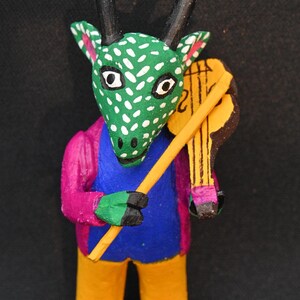 3.5" Oaxaca Wood Carving Musician Goat With Violin Mexican Folk Art - Etsy