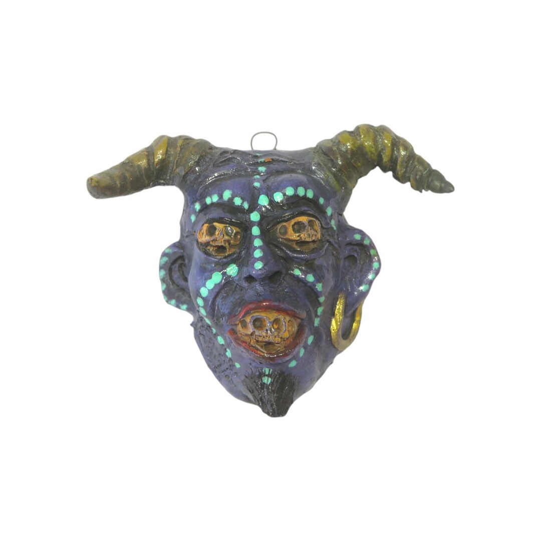 Oaxaca Clay Doll Mask Devil Figurine Demetrio Garcia Aguilar - Etsy
