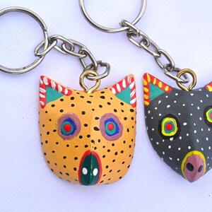 Adrián Xuana Oaxaca Wood Carving Pair Bird Keychain Figurine Mexican ...