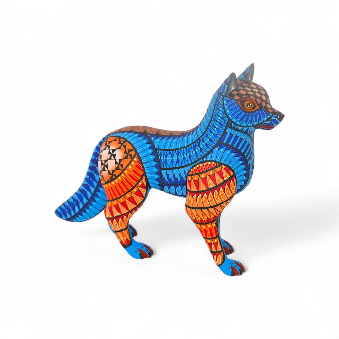 5.50" Wolf Figures,alebrije Wolf,colorful Wolf,medium Wolf,medium ...