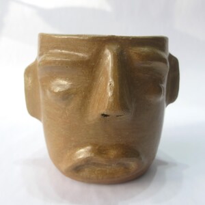 Mexican Folk Art - Tehuacan Pottery Face Glass - Los Reyes Mezontla - Etsy