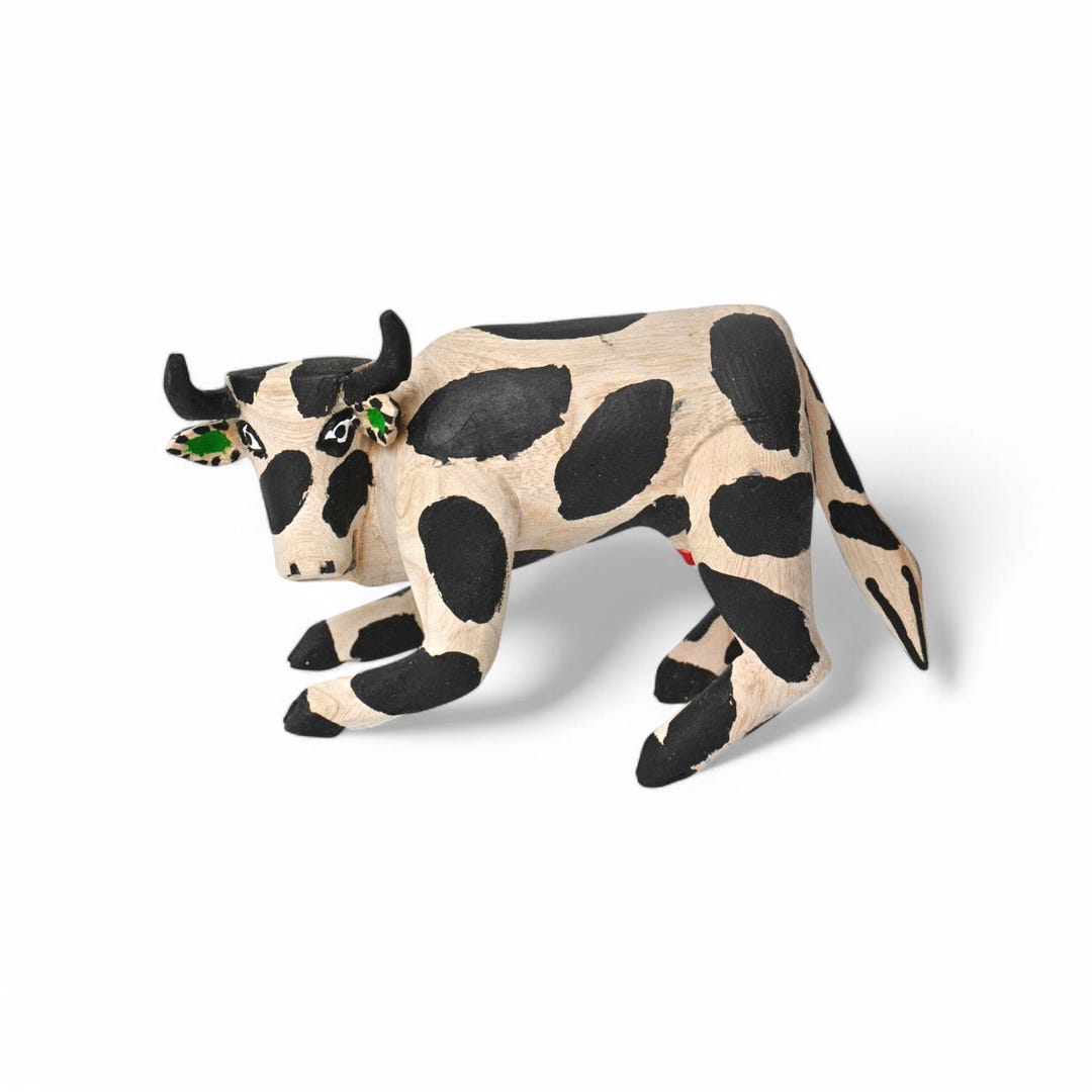 Cow Figures,alebrije Cow,dual Color Cow,small Cow,medium Figures,wooden ...
