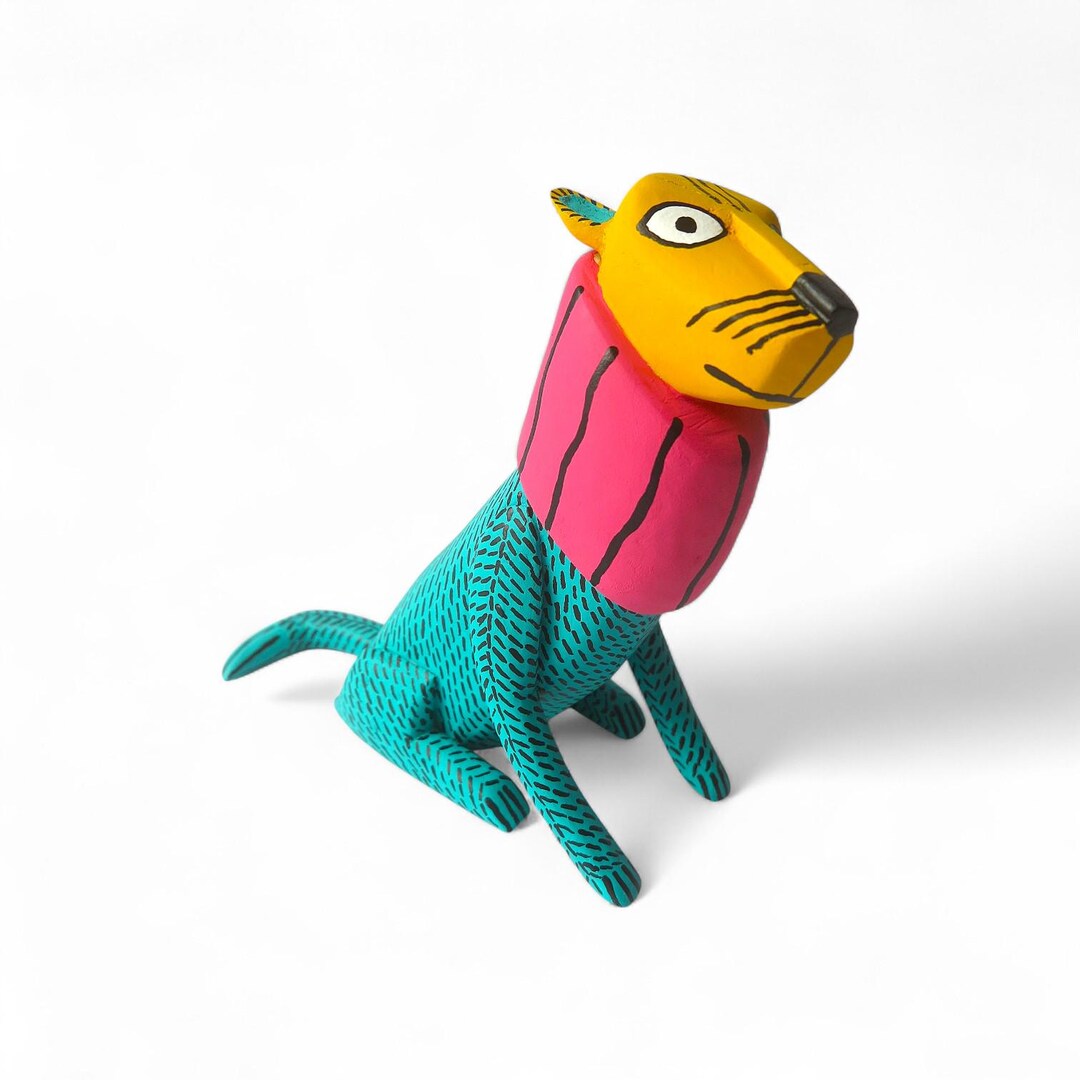 7" Lion Figures,alebrije Lion,green Lion,medium Lion,medium Figures ...