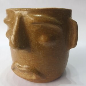 Mexican Folk Art - Tehuacan Pottery Face Glass - Los Reyes Mezontla - Etsy