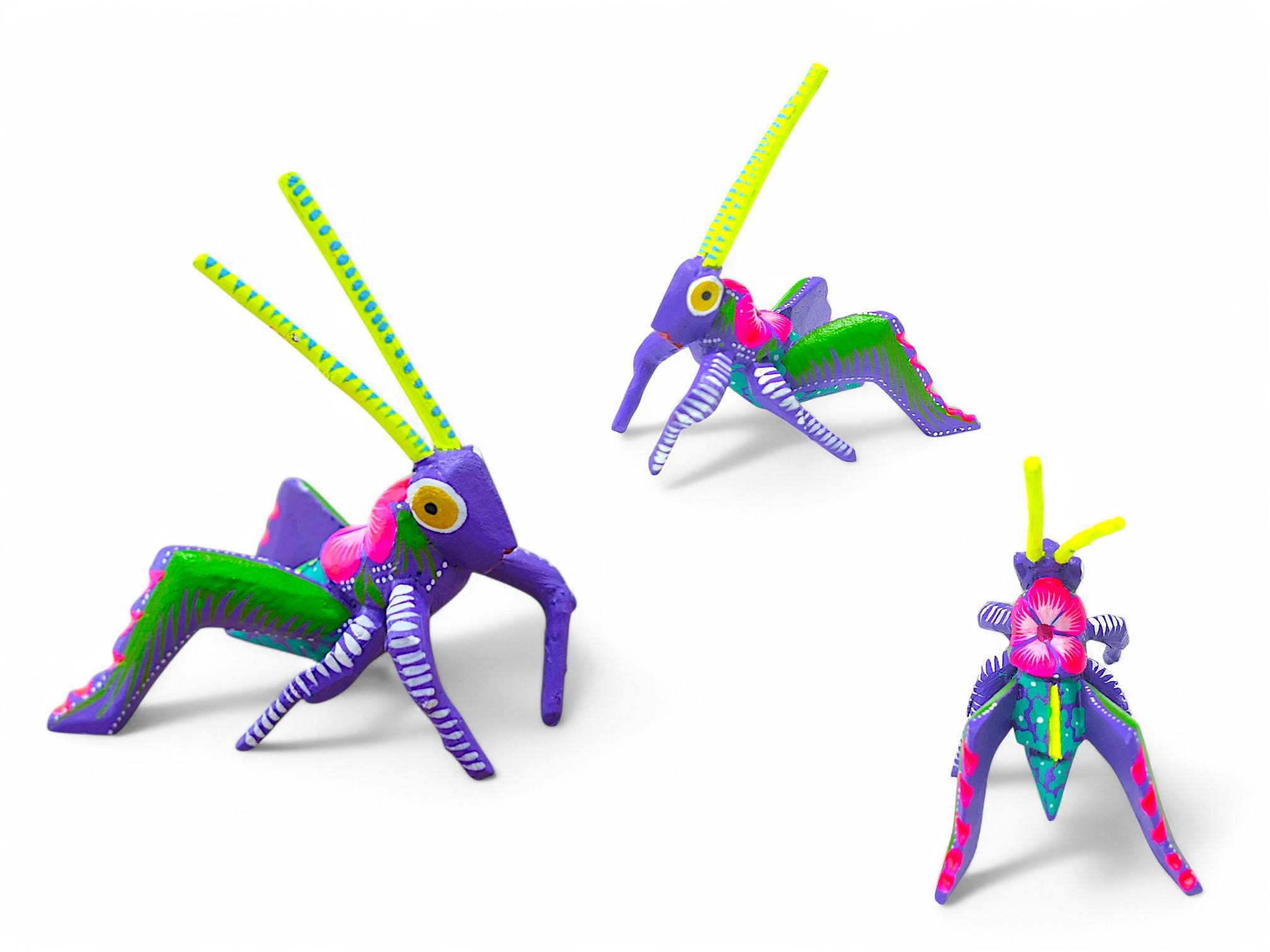 2.43" Cricket Figures,alebrije Cricket,mini Cricket,mini Figures,wooden ...