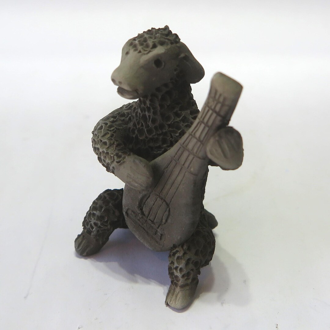 Sheep With Guitar,clay Sheep,sheep Figures,black Clay,guitar,musical ...