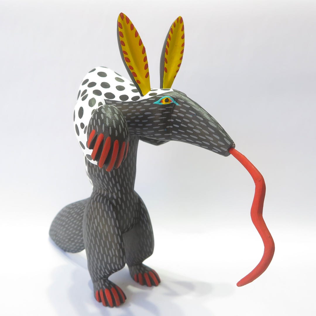 Oaxaca Wood Carving Ant-eater Mexican Folk Art - Etsy