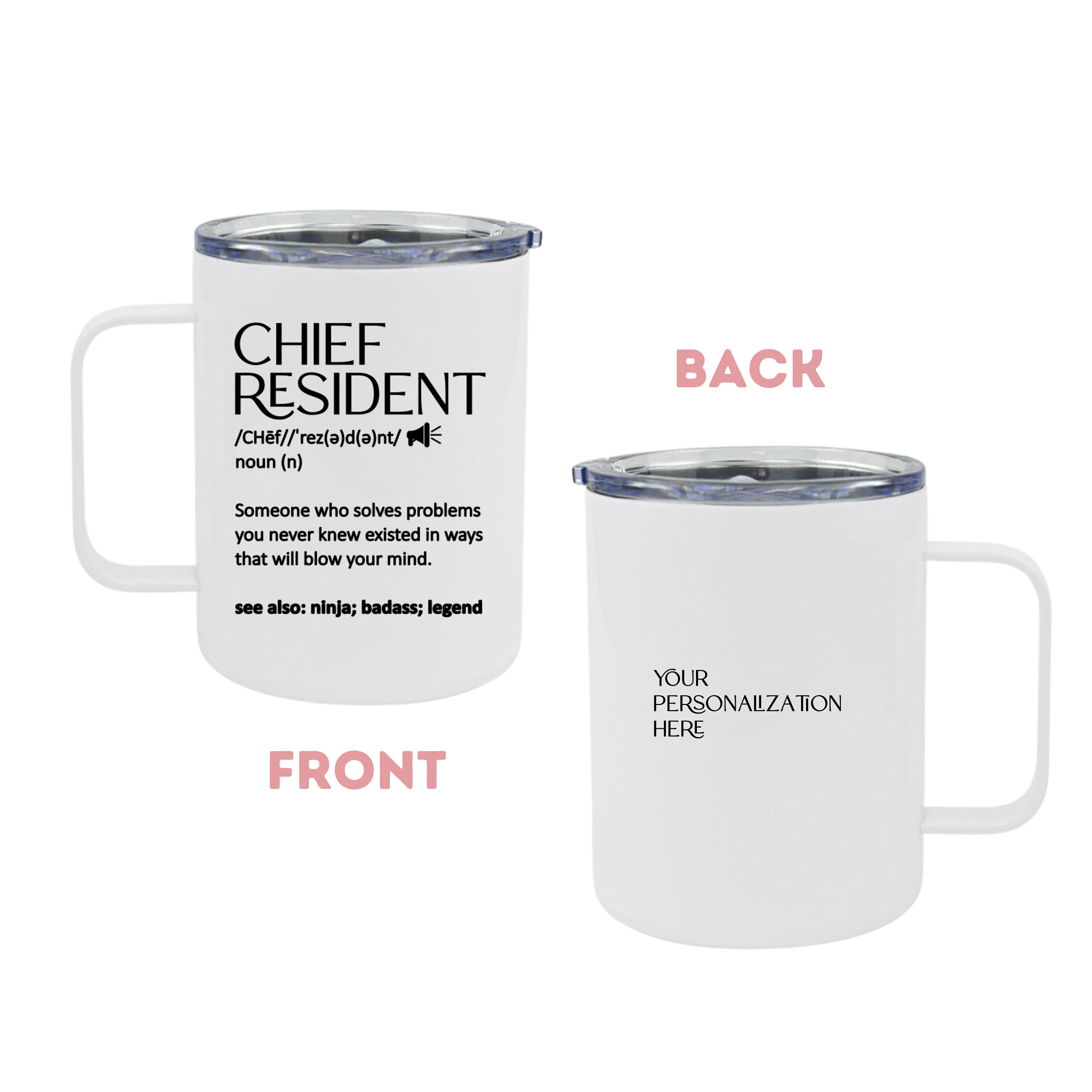 Personalized Chief Resident Mug, Medical Resident Gift, Resident Doctor ...