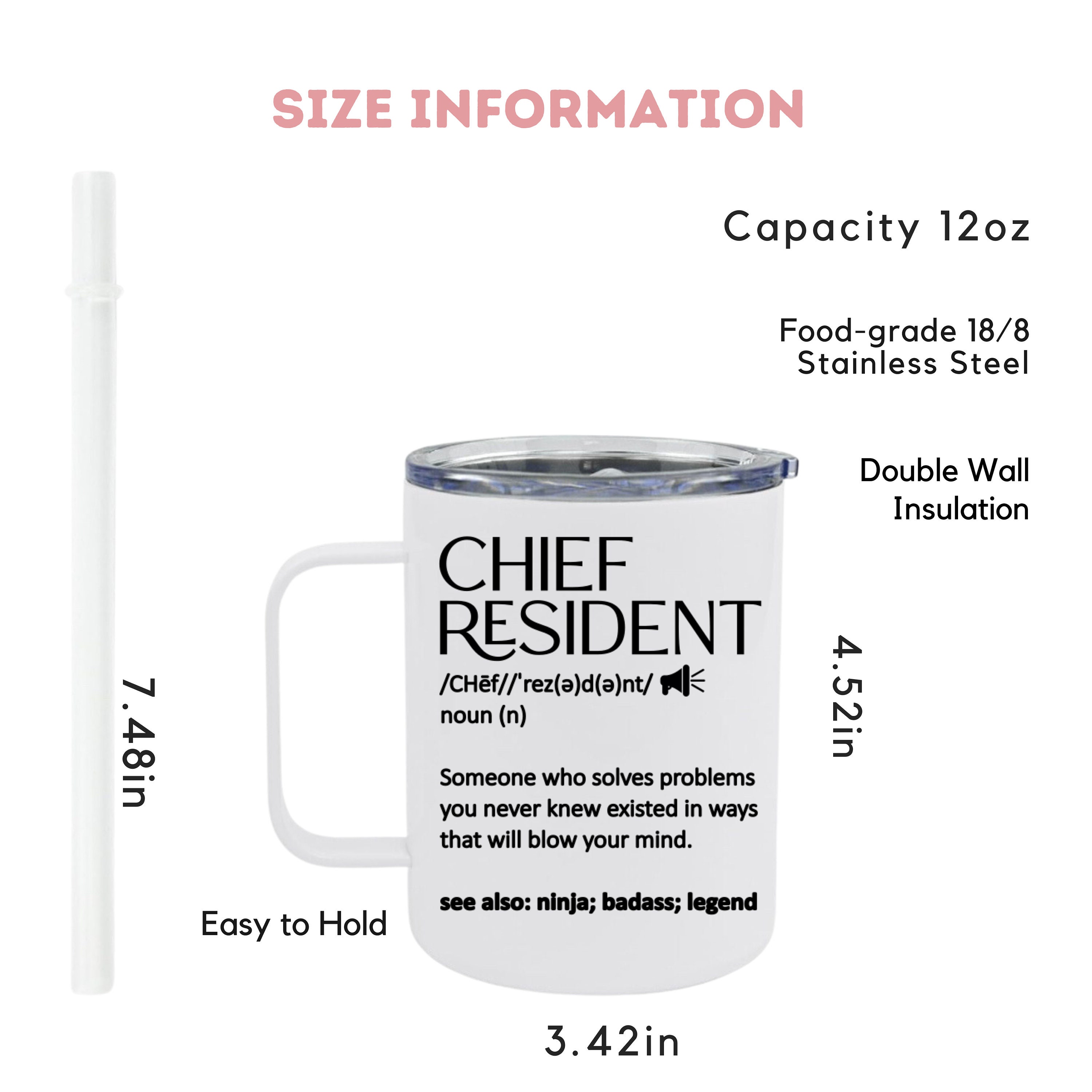 Personalized Chief Resident Mug, Medical Resident Gift, Resident Doctor ...