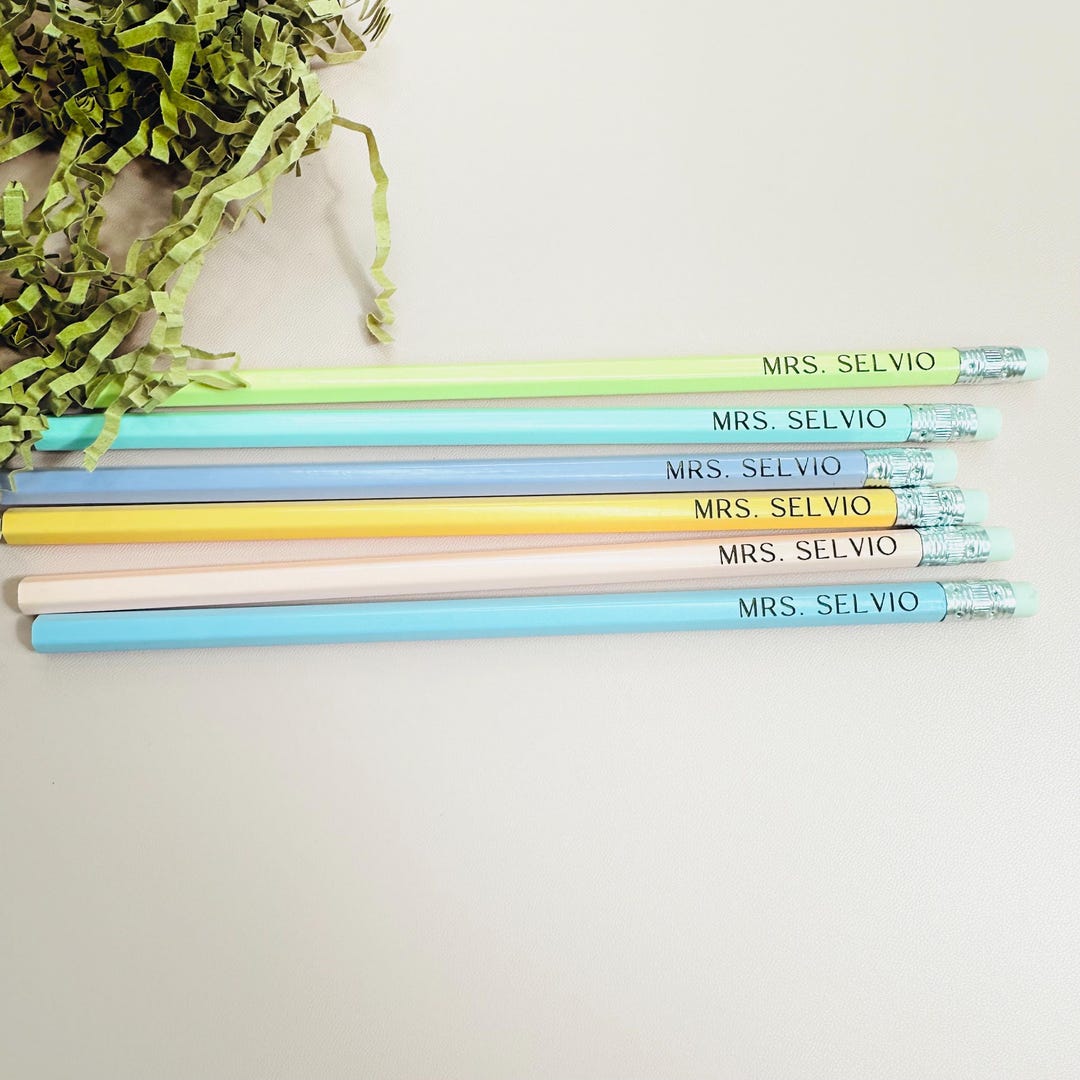 Personalized Pencils, Pastel Pencils, Engraved Pencils, Custom Teacher ...