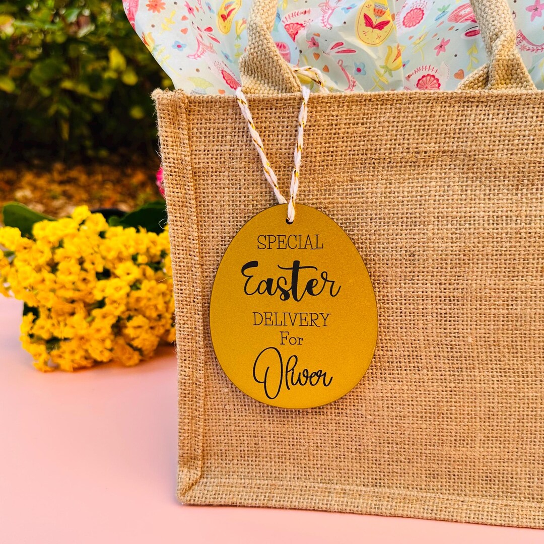 Special Easter Delivery, Personalized Easter Basket Tag, Easter Basket ...