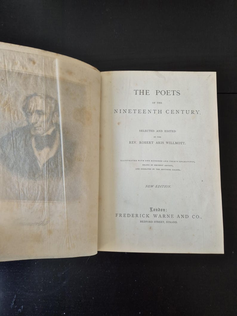 Rare Vintage Illustrated 'poets of the Nineteeth Century' Edited by Rev ...