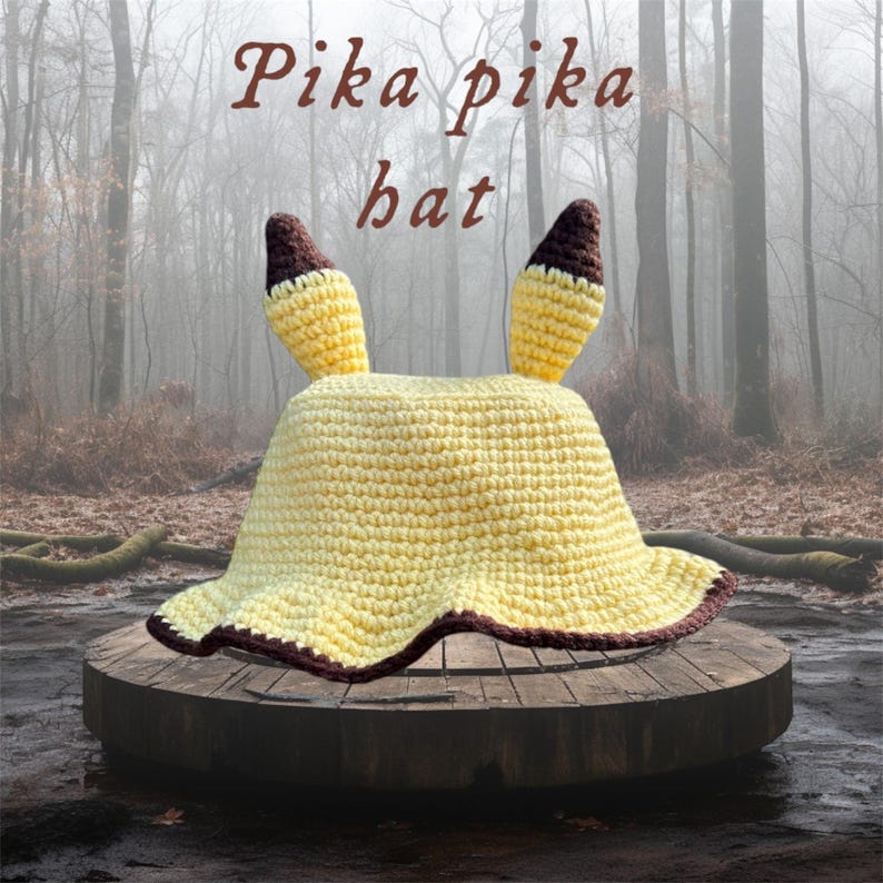 Pika Pika Bucket Hat Crochet Pattern Pdf Toddler Sizes - Etsy