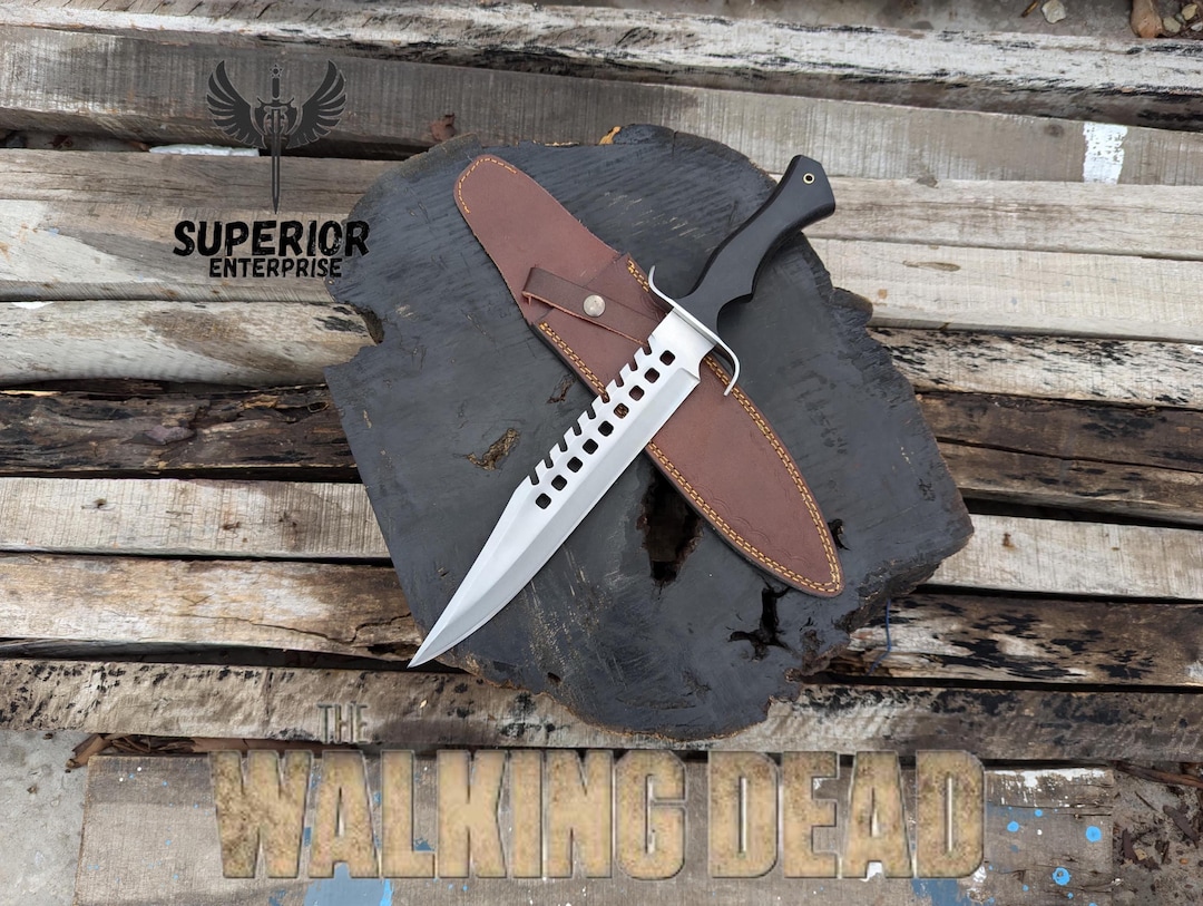 Walking Dead Knife: Custom Negan Bowie Replica Knife Full Tang Fixed ...