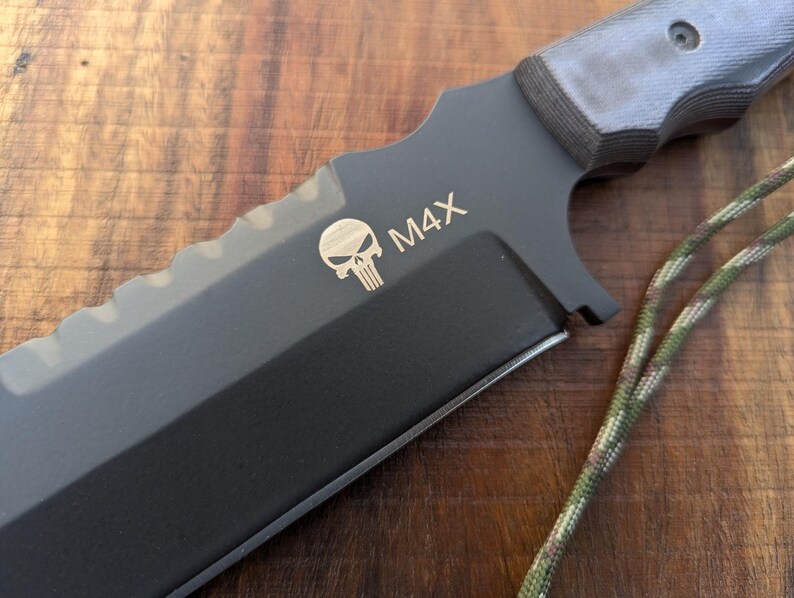 Punisher Movie Replica Knife Black Coted With Leather Sheath M4X Knife ...