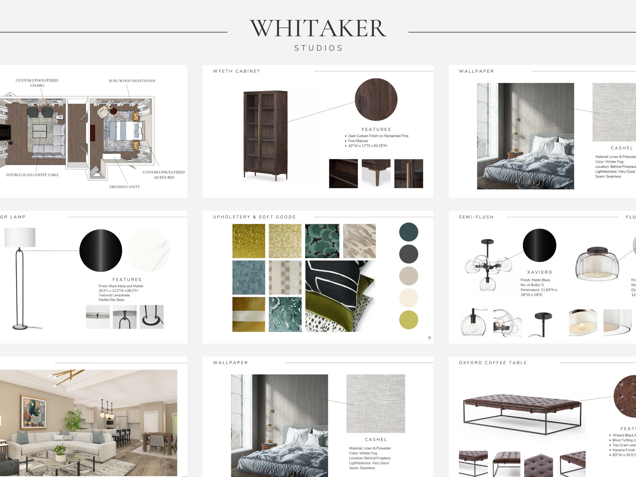 Interior Design Living Room Presentation Template - Etsy