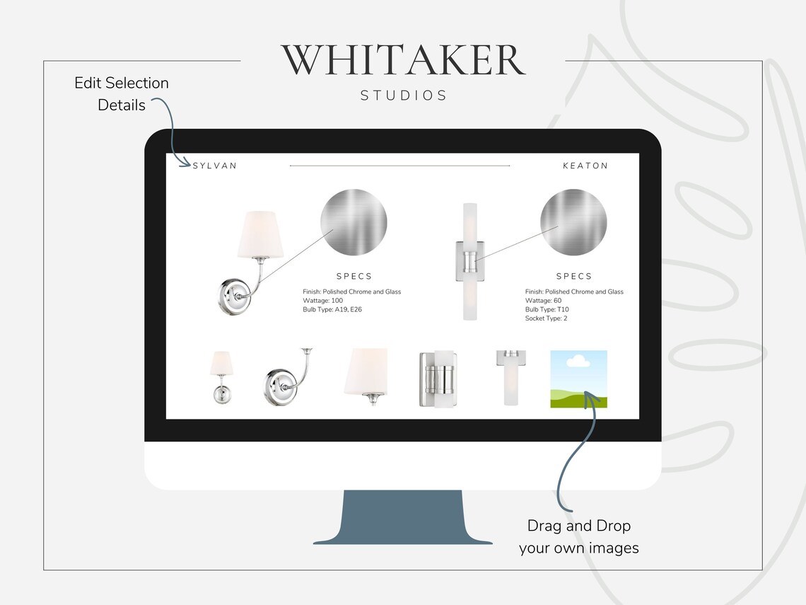 Interior Design Primary Bathroom Presentation Template - Etsy