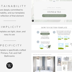 Interior Design Primary Bathroom Presentation Template - Etsy