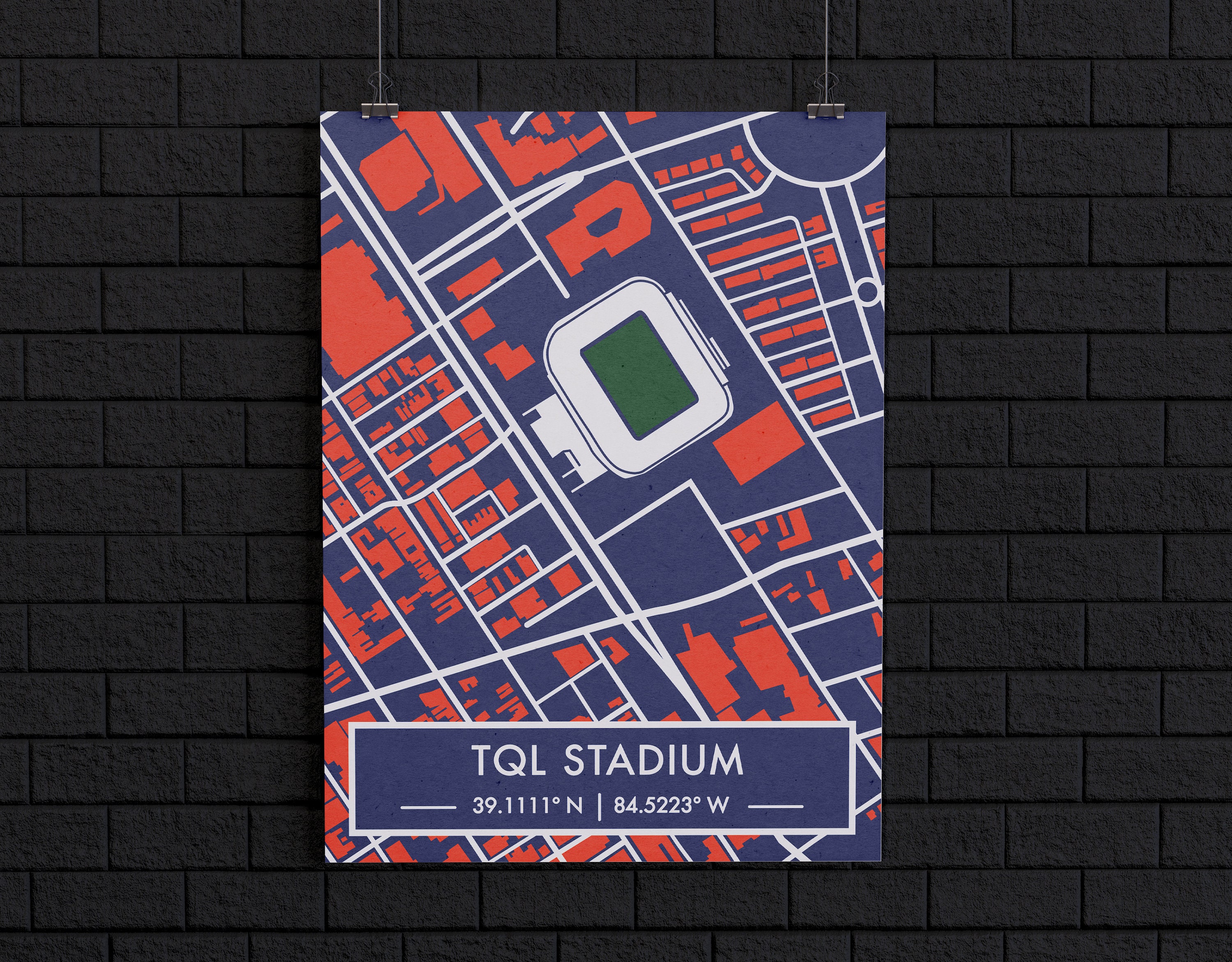TQL Stadium Coordinates Map - Screen Printed Poster - Home of FC ...