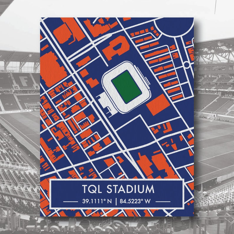 TQL Stadium Coordinates Map - Screen Printed Poster - Home of FC ...