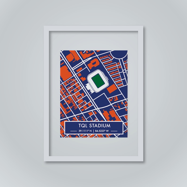TQL Stadium Coordinates Map - Screen Printed Poster - Home of FC ...