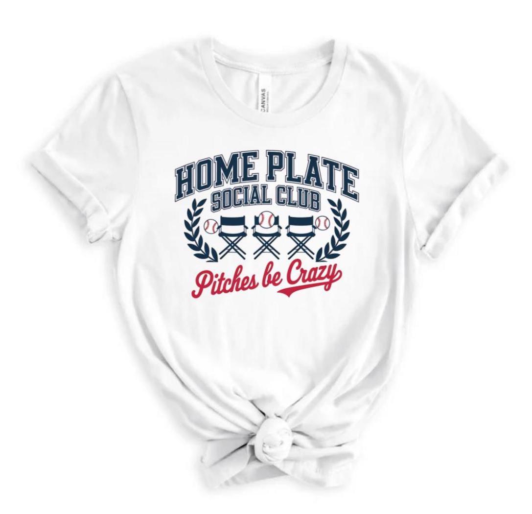 Baseball Home Plate Social Club Tshirt, Baseball Tshirt, Baseball Mom ...