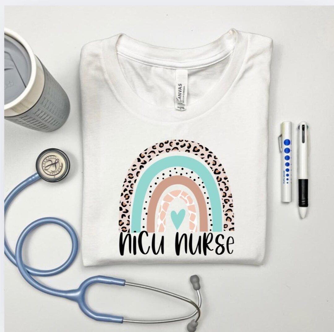 NICU Nurse Rainbow T-shirt: Newborn Intensive Care Unit - Etsy
