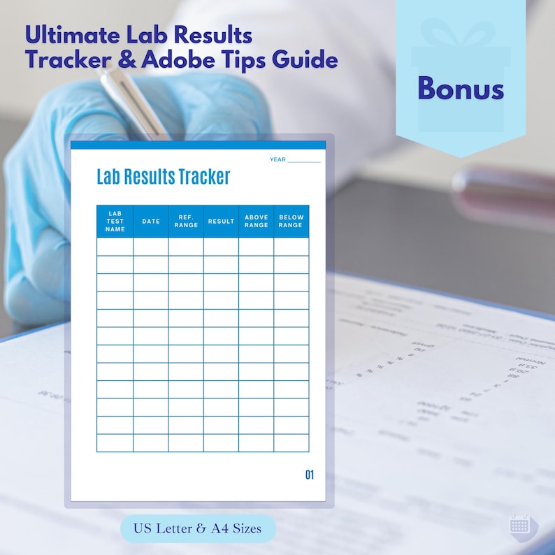 Lab Tracker | Lab Results Tracker | Digital & Printable | Editable PDF ...