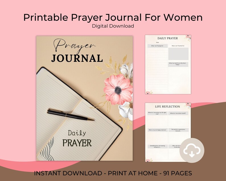 Prayer Journal Printable for Women Digital Download Bible Study ...