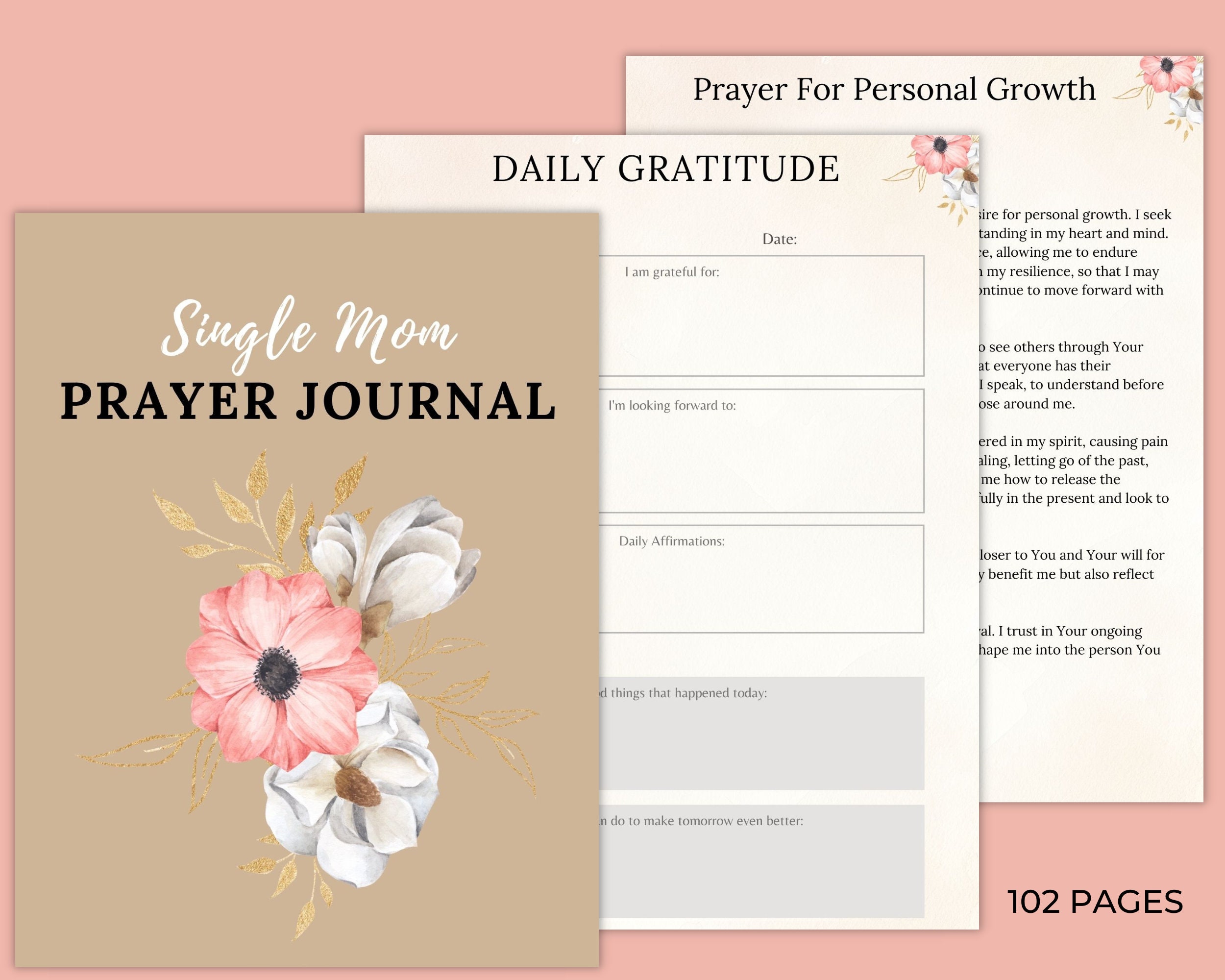 Single Mom Prayer Planner for Women Devotional Journal Printable Daily ...