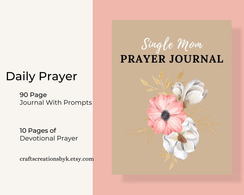 Single Mom Prayer Planner for Women Devotional Journal Printable Daily ...