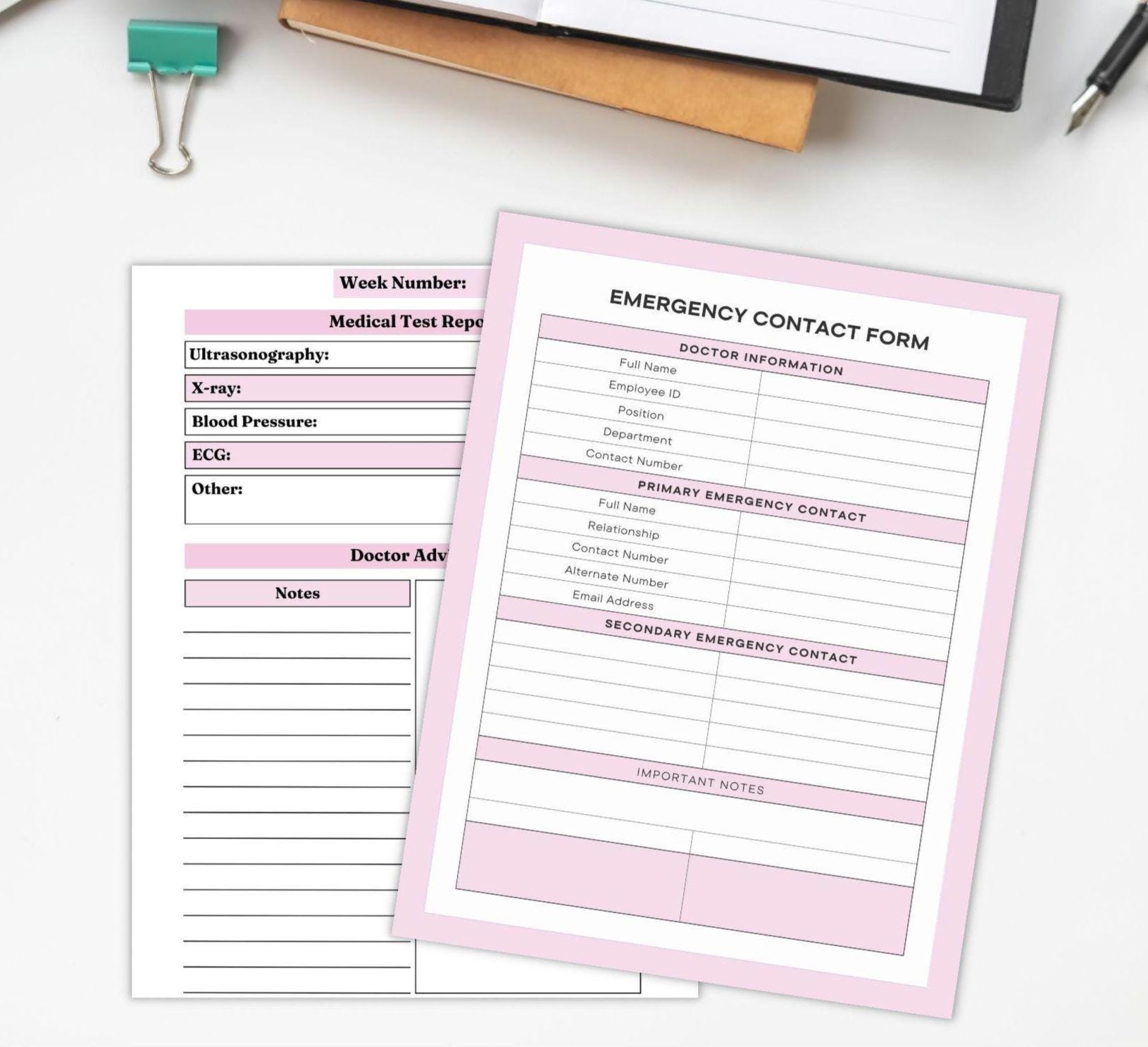 Pregnancy Journal Printable Maternity Leave Organizer for New Mom ...