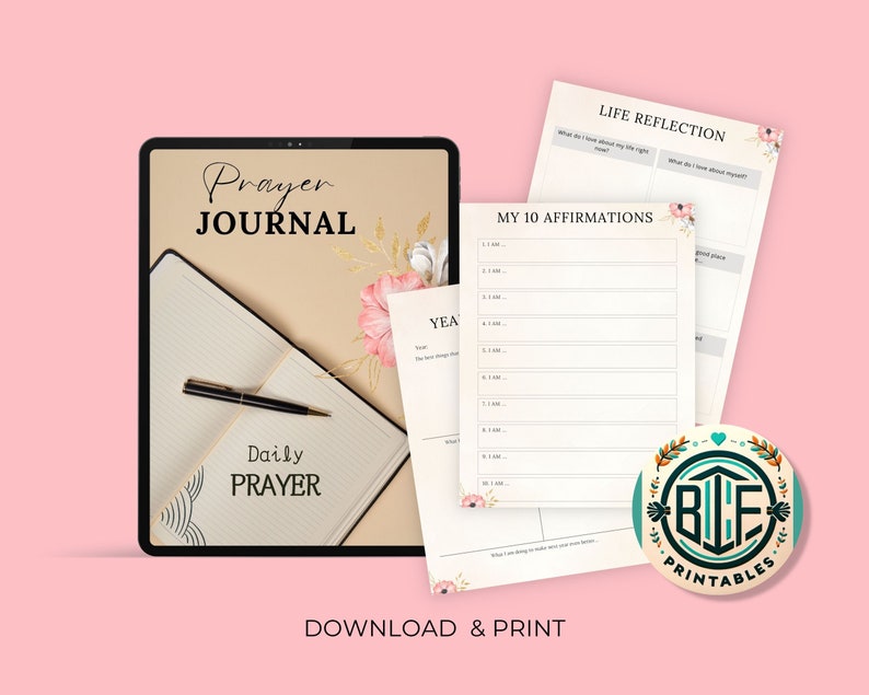 Prayer Journal Printable for Women Digital Download Bible Study ...