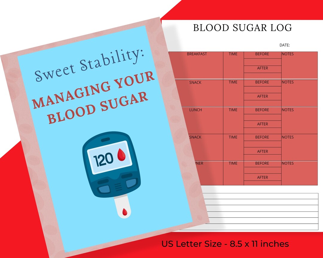 Blood Sugar Glucose Tracker Journal Type 2 Diabetic Medication Log for ...