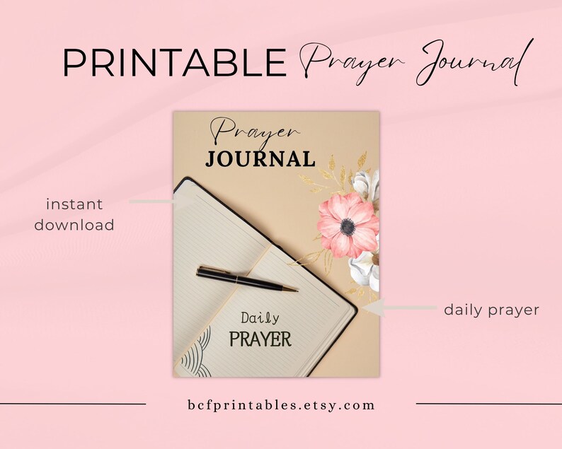 Prayer Journal Printable for Women Digital Download Bible Study ...