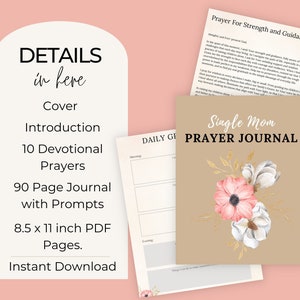 Single Mom Prayer Planner for Women Devotional Journal Printable Daily ...