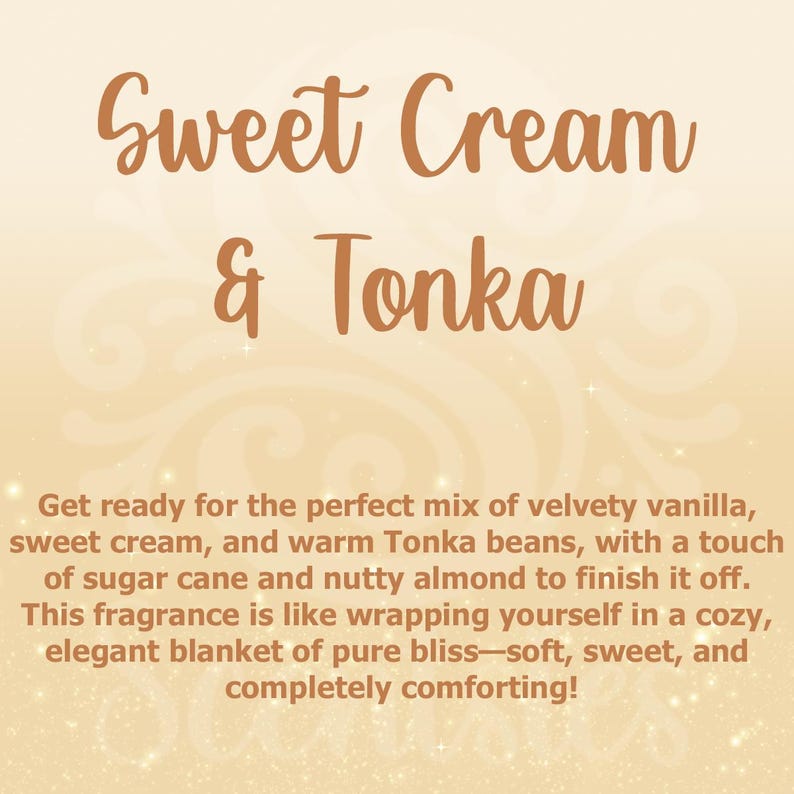 SWEET CREAM & TONKA | Perfume Spray/oil | Gourmand Fragrance | Vegan - Etsy