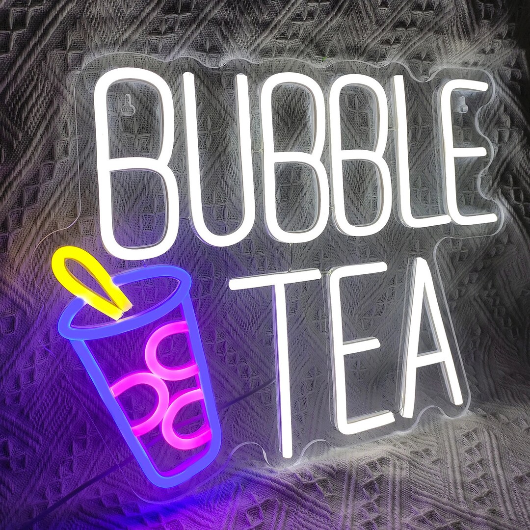 Bubble Tea Neon Sign Bubble Milk Tea Led Neon Sign Dimmable Business ...