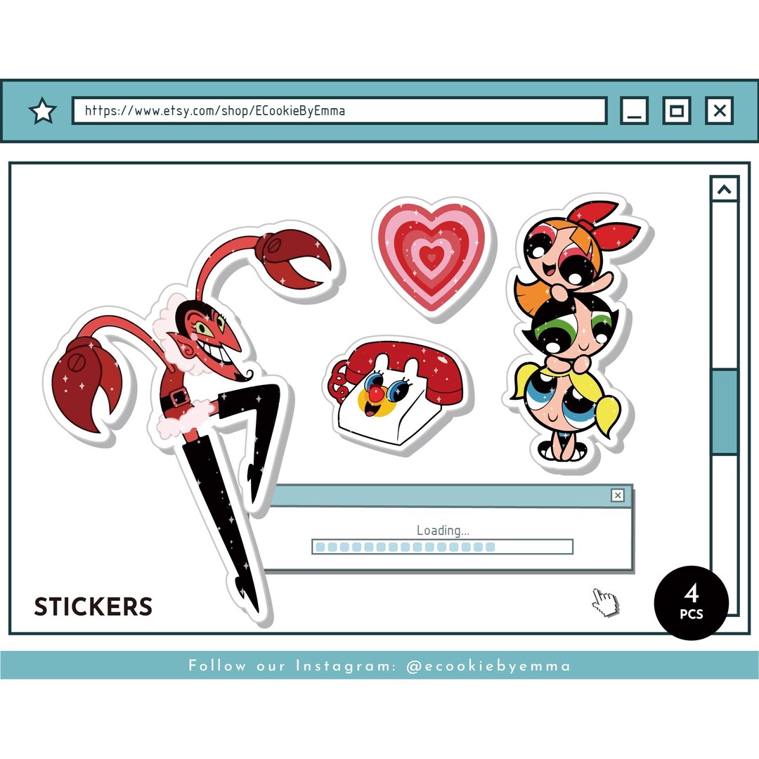 Powerpuff Girl Stickers Cartoon Network Animation Anime Series Vinyl ...