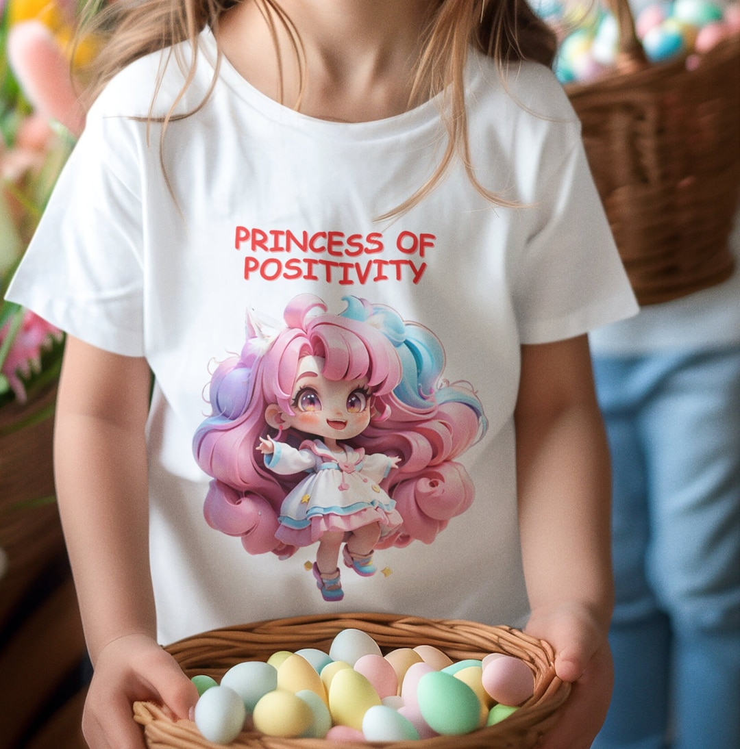 Organic Kids T-shirt Princess of Positivity Eco Friendly Match Your ...