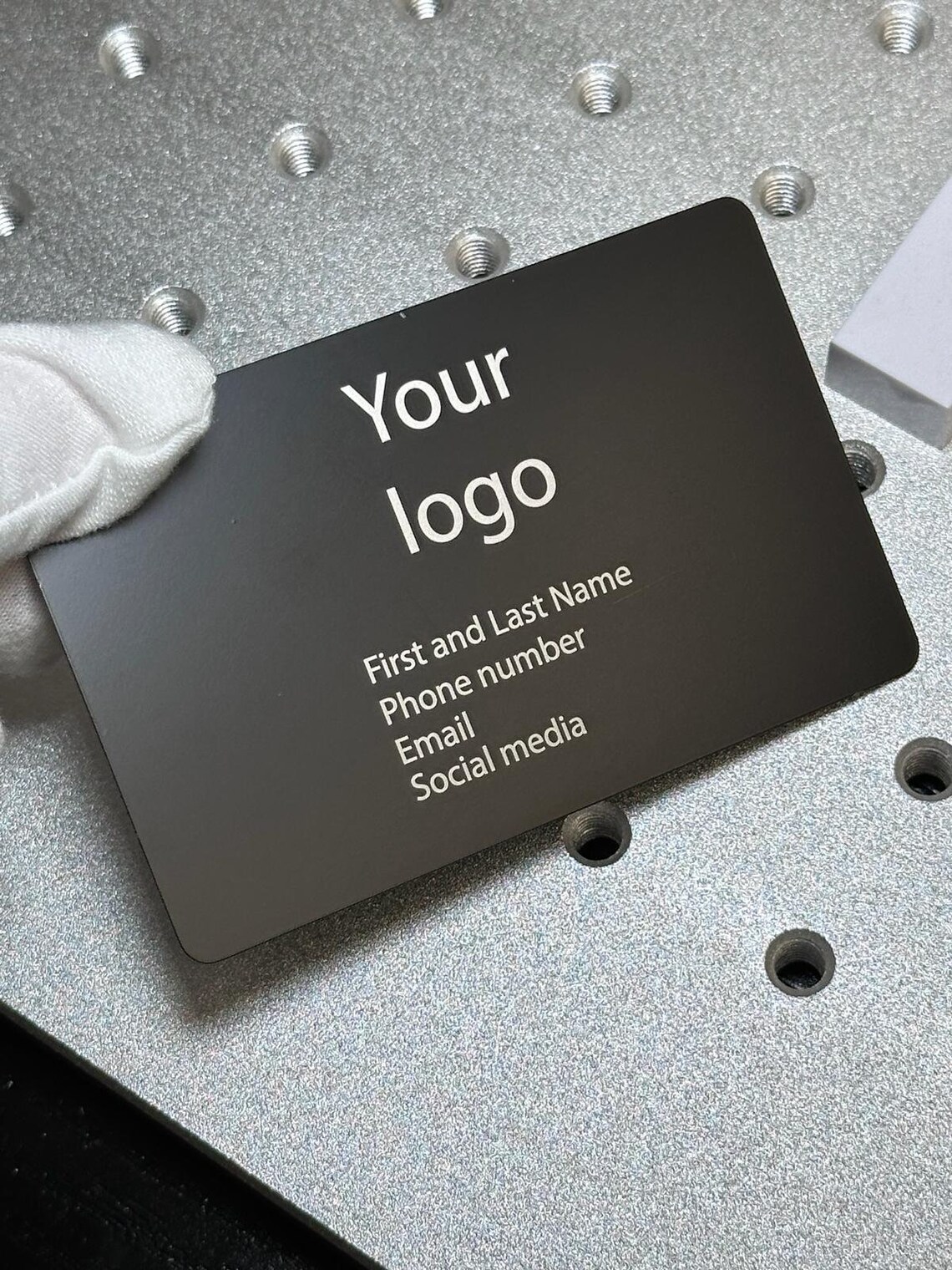 Personalized Engraved Metal Cards, Business Card / Set of 10 | Minimum ...