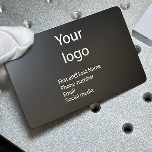 Personalized Engraved Metal Cards, Business Card / Set of 10 | Minimum ...