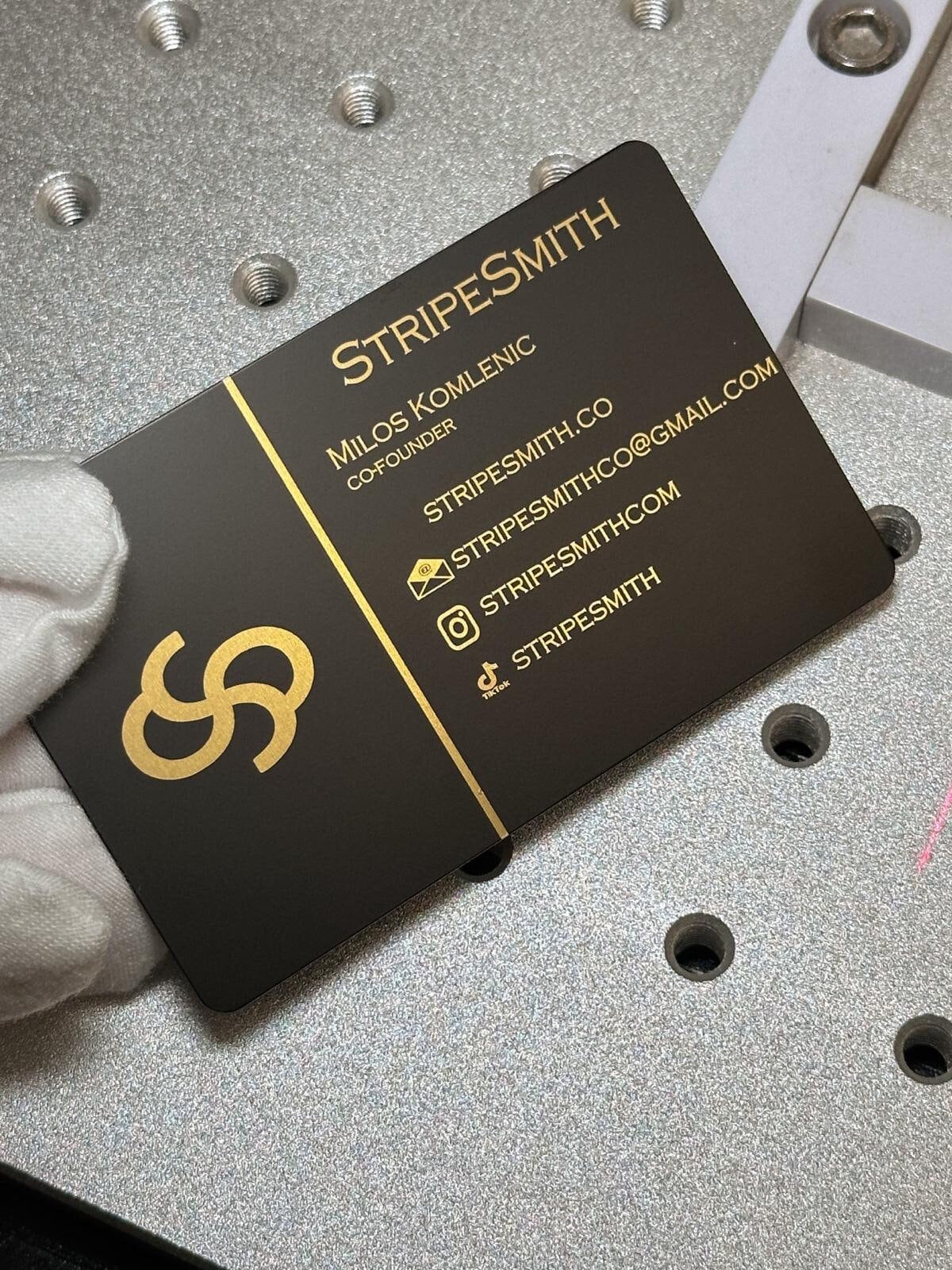 Personalized Engraved Metal Cards, Business Card / Set of 10 | Minimum ...