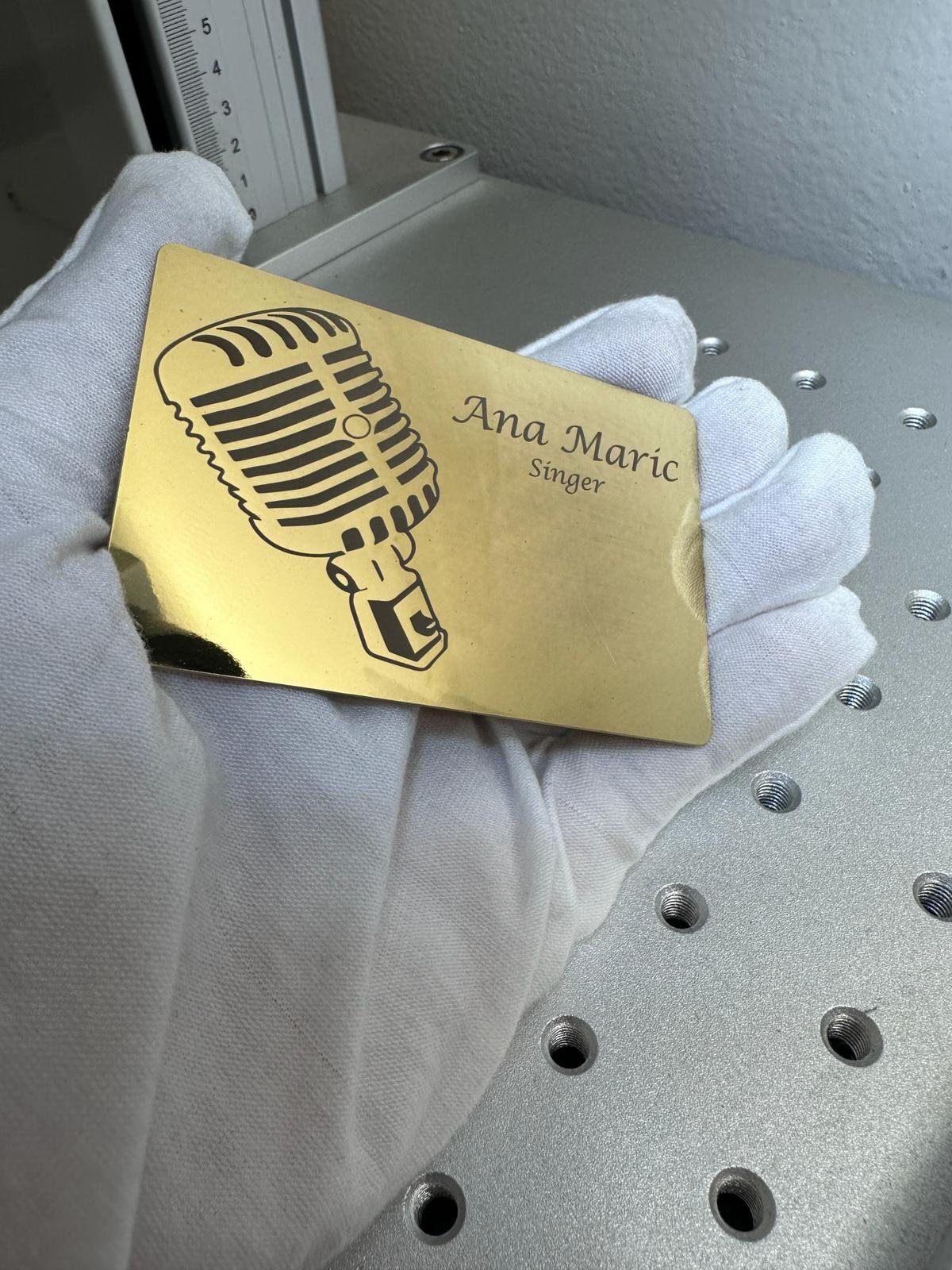 Personalized Engraved Metal Cards, Business Card / Set of 10 | Minimum ...