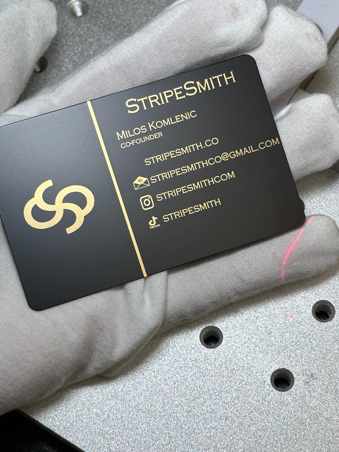 Personalized Engraved Metal Cards, Business Card / Set of 10 | Minimum ...