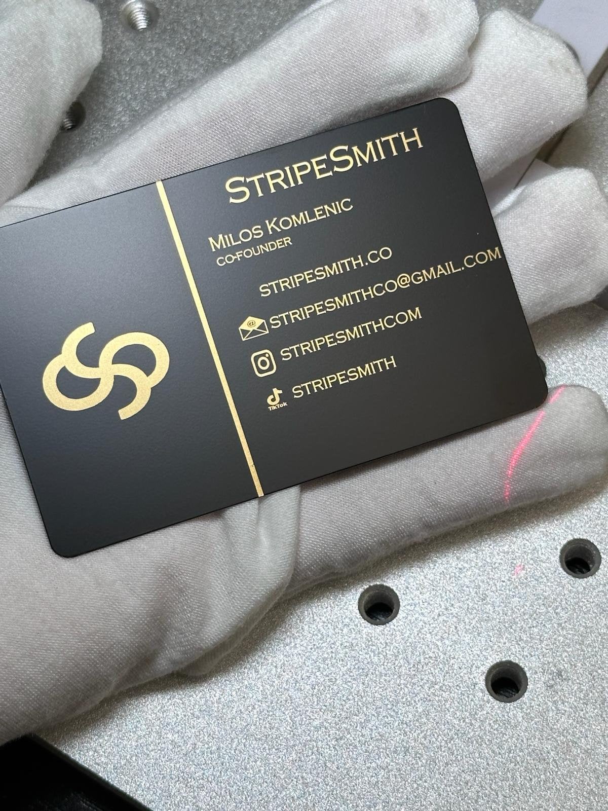 Personalized Engraved Metal Cards, Business Card / Set of 10 | Minimum ...