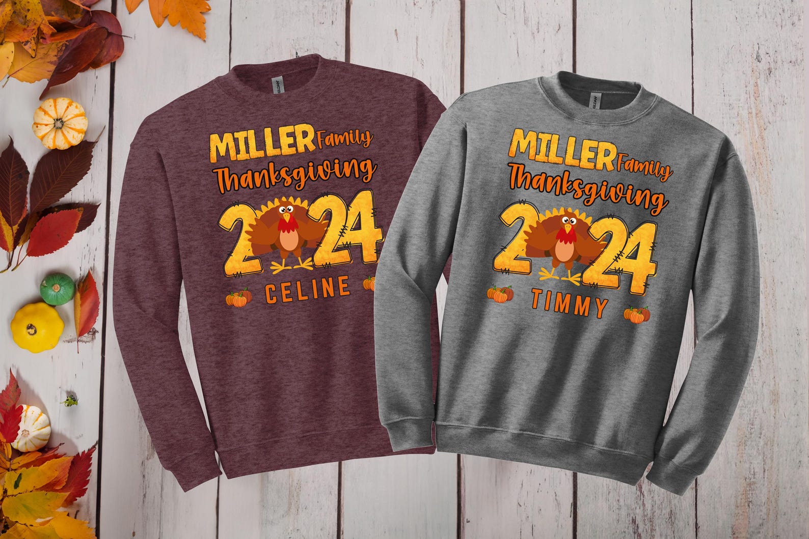 Custom Thanksgiving Family Shirts, Turkey Matching Family Personalized ...