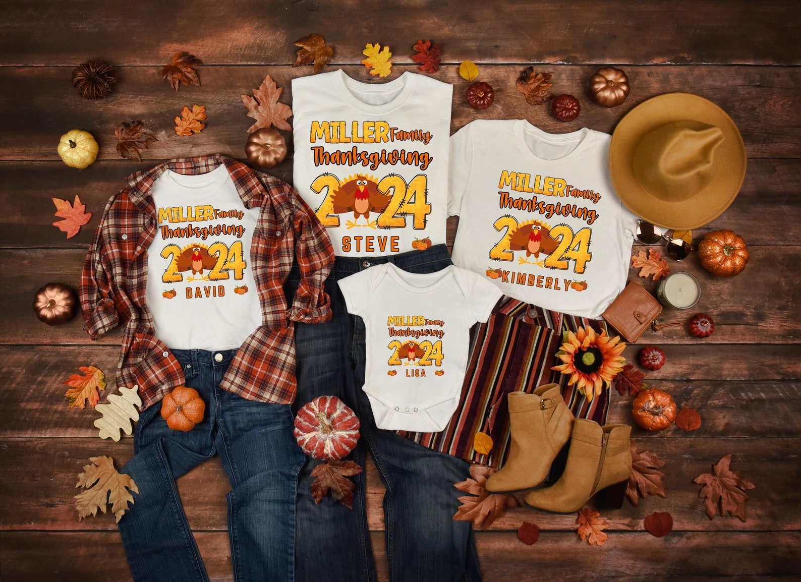Custom Thanksgiving Family Shirts, Turkey Matching Family Personalized ...