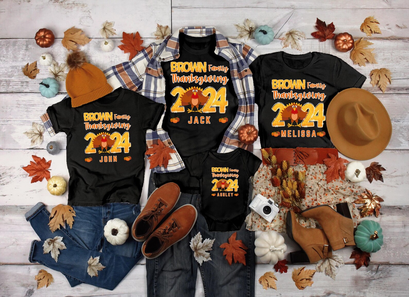 Custom Thanksgiving Family Shirts, Turkey Matching Family Personalized ...